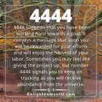 4444 Angel Number – Enjoy The Bounty Of Your Harvest | Seeing 4444 Meaning