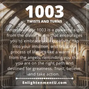 1003 Angel Number – Twists And Turns | Seeing 1003 Meaning