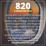 820 Angel Number - A Revealing Look | Seeing 820 Meaning