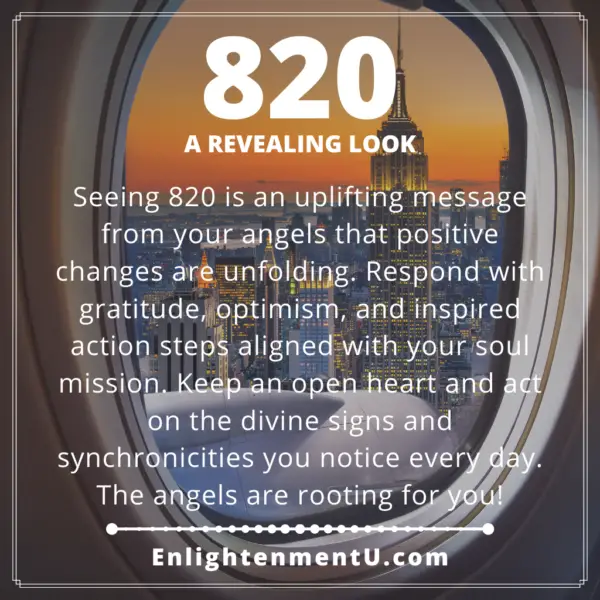 820 Angel Number - A Revealing Look | Seeing 820 Meaning